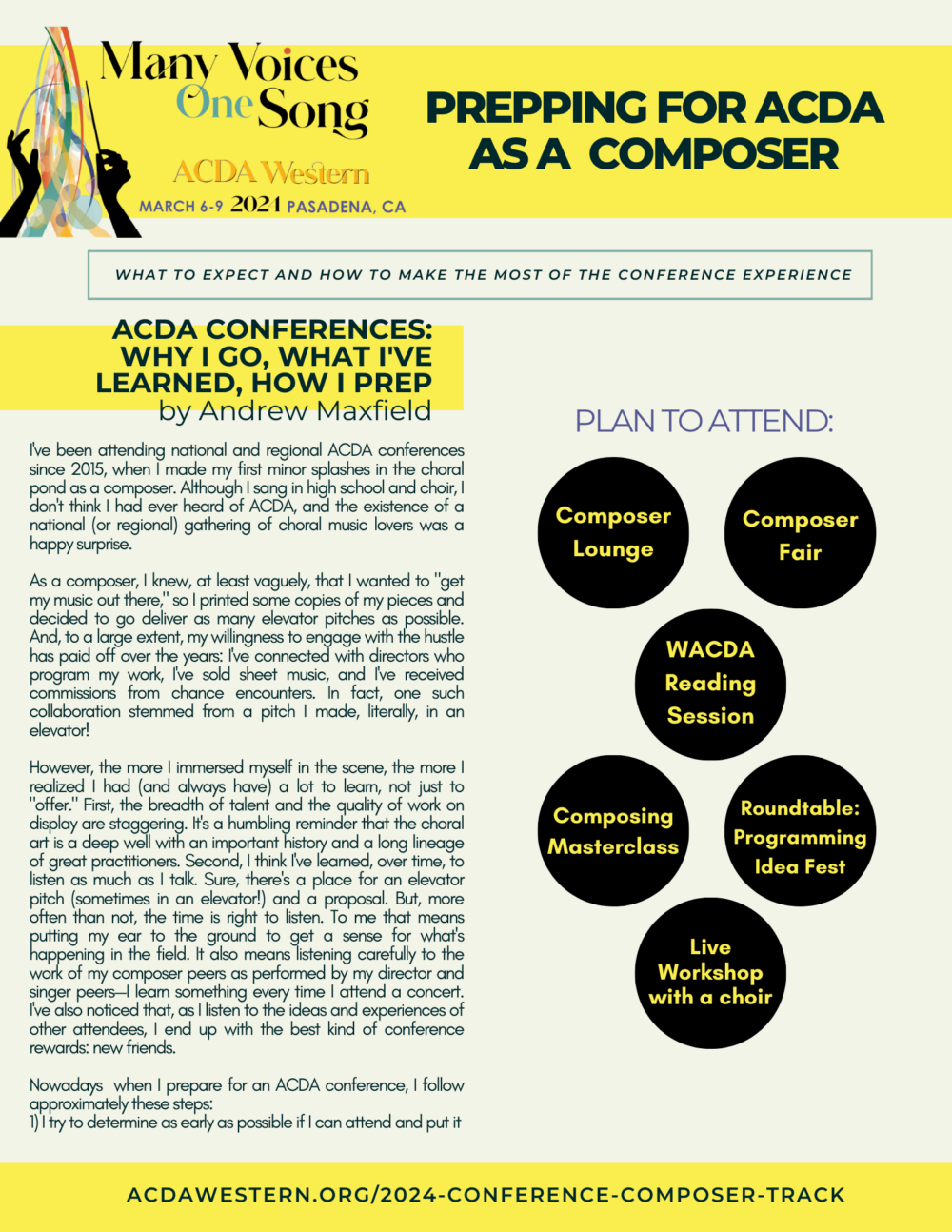 2024 Conference Composer Track - ACDA Western Region