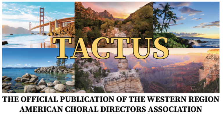 Advertising in Tactus - ACDA Western Region